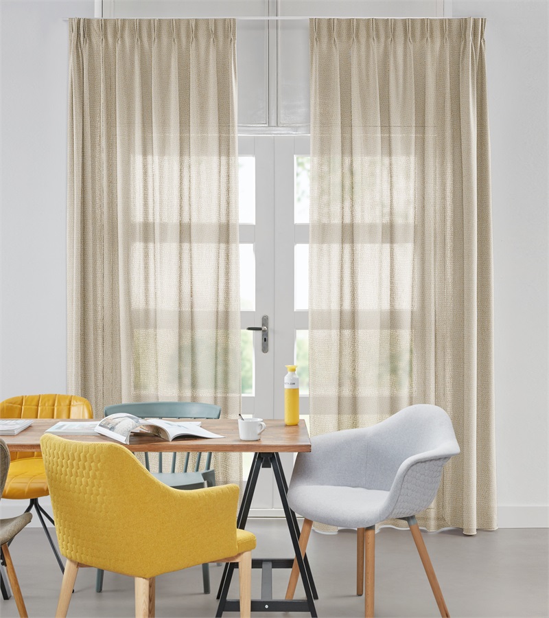 Bruin Gordijn Dubbele Plooi Op Maat (Cozy Sand 73) - Veneta.com