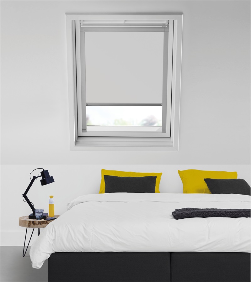 Wit Dakraam Rolgordijn voor VELUX® Op Maat (Wit ) - Veneta.com
