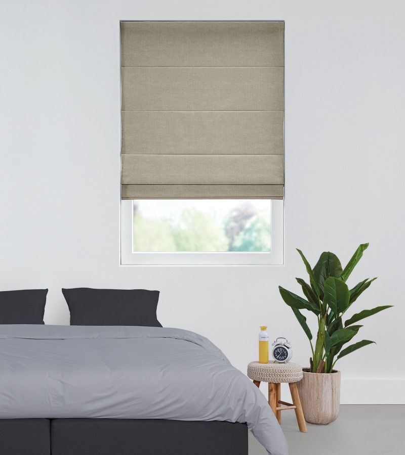 Beige Vouwgordijn Op Maat (Melody Sand 8) - Veneta.com