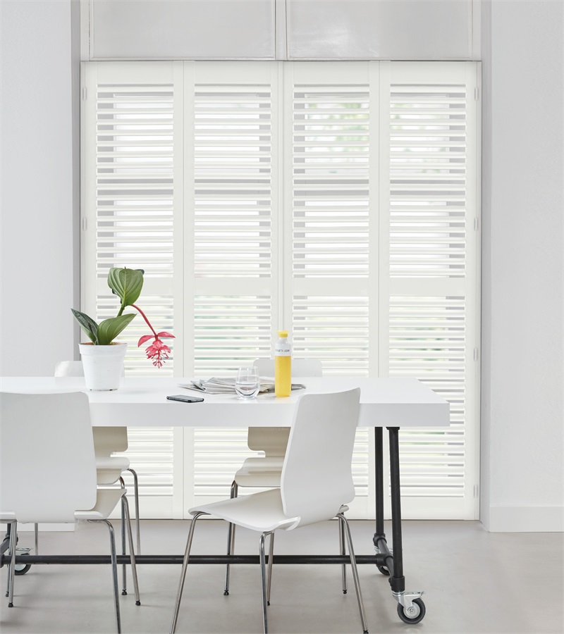 Witte Shutter Bright Wood 63mm Op Maat (TS White BW090 90) - Veneta.com