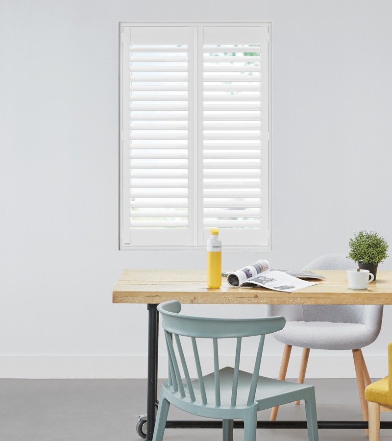 Witte Shutter Bright Wood 76mm Op Maat (Pure White 1) - Veneta.com