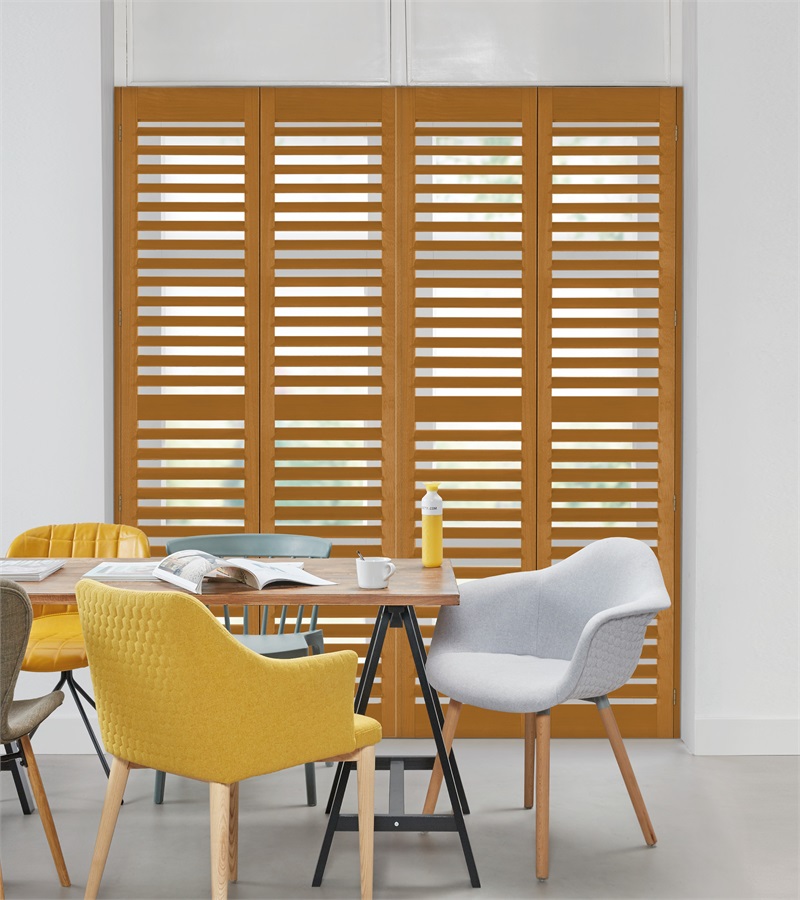 Bruine Shutter 76mm Op Maat (Red Oak NW227 227) - Veneta.com