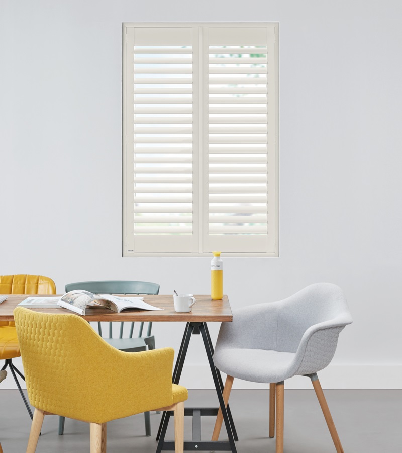 Witte Shutter Bright Wood 76mm Op Maat (Pearl 6) - Veneta.com