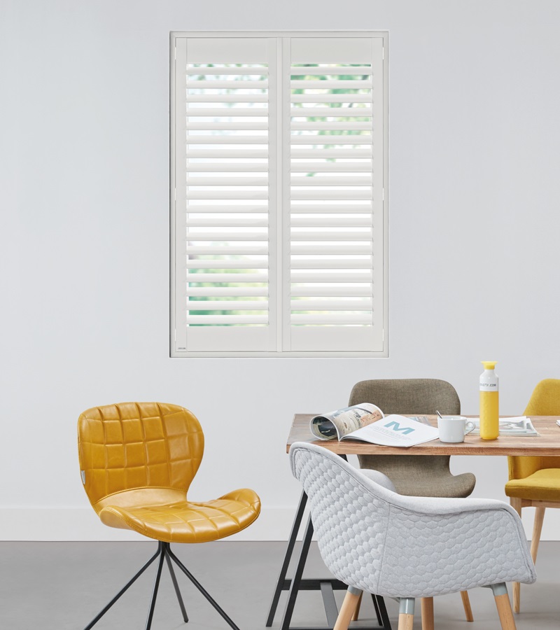 Witte Shutter Bright Wood 76mm Op Maat (Decorators White 63) - Veneta.com