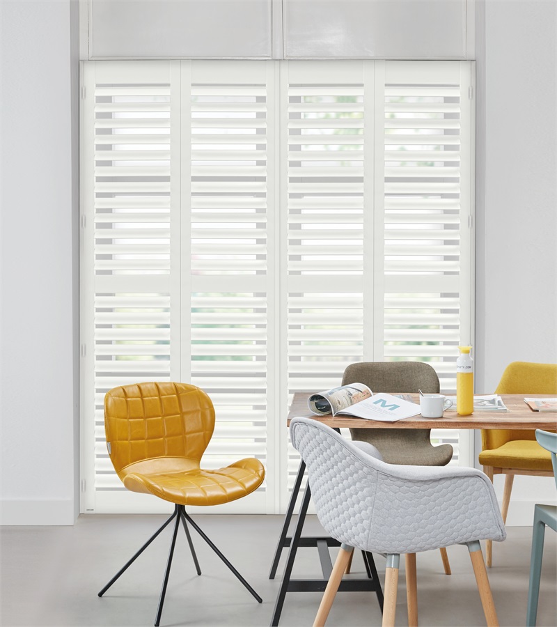 Witte Shutter Woodlore Plus 76mm Op Maat (TS White WP090 90) - Veneta.com